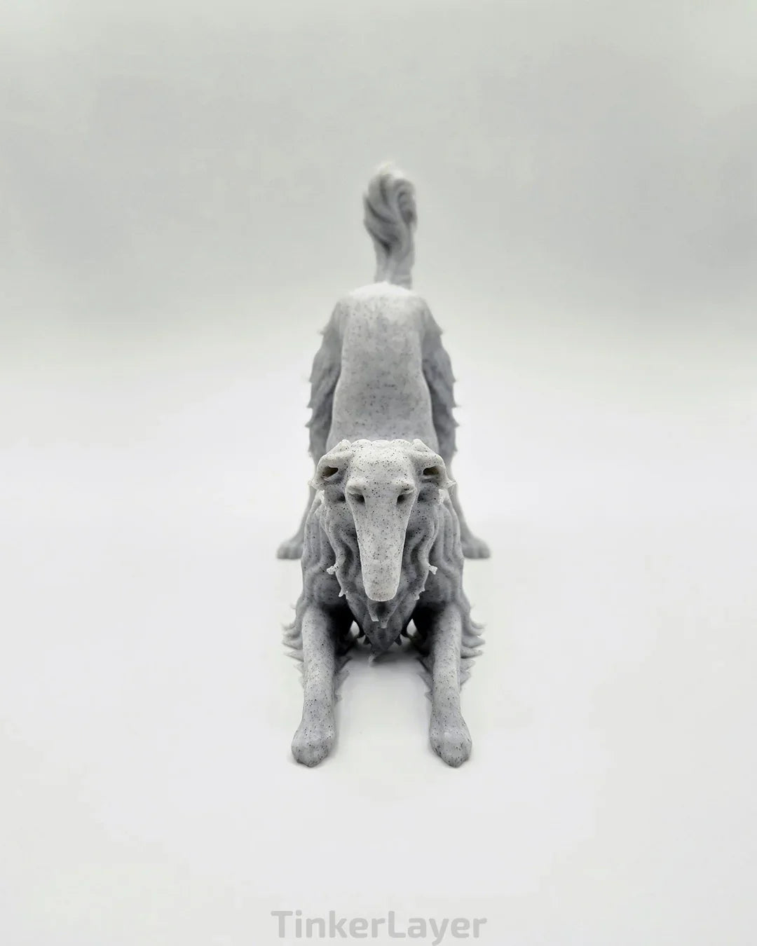 Playful Borzoi Statue – TinkerLayer